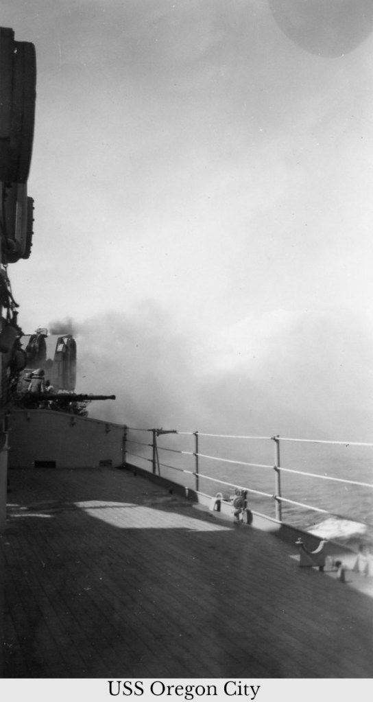 1945/1946 photos of the U.S.S. Oregon City (heavy cruiser) and of the ...
