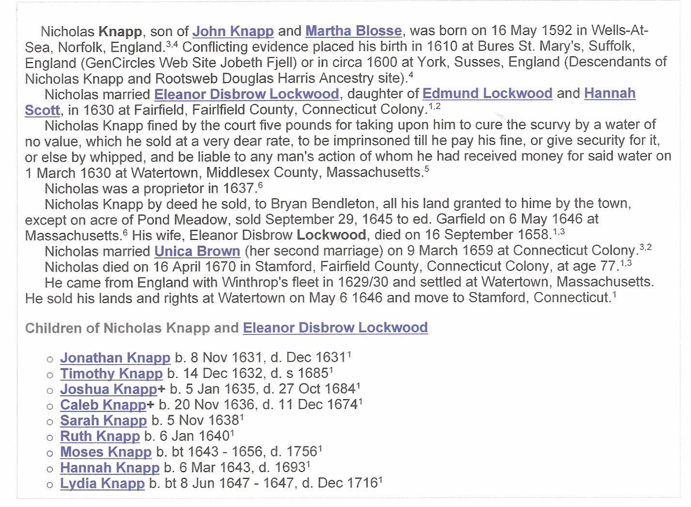 Nicholas Knapp 1592-1670 | telling life stories